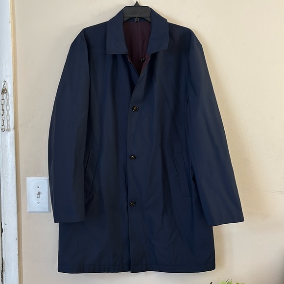Murano | Jackets & Coats | Murano Mens Blue Burgundy Reversible Trench ...
